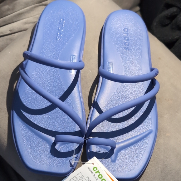 CROCS | Shoes | Crocs Womens Light Blue Strappy Sandals | Poshmark